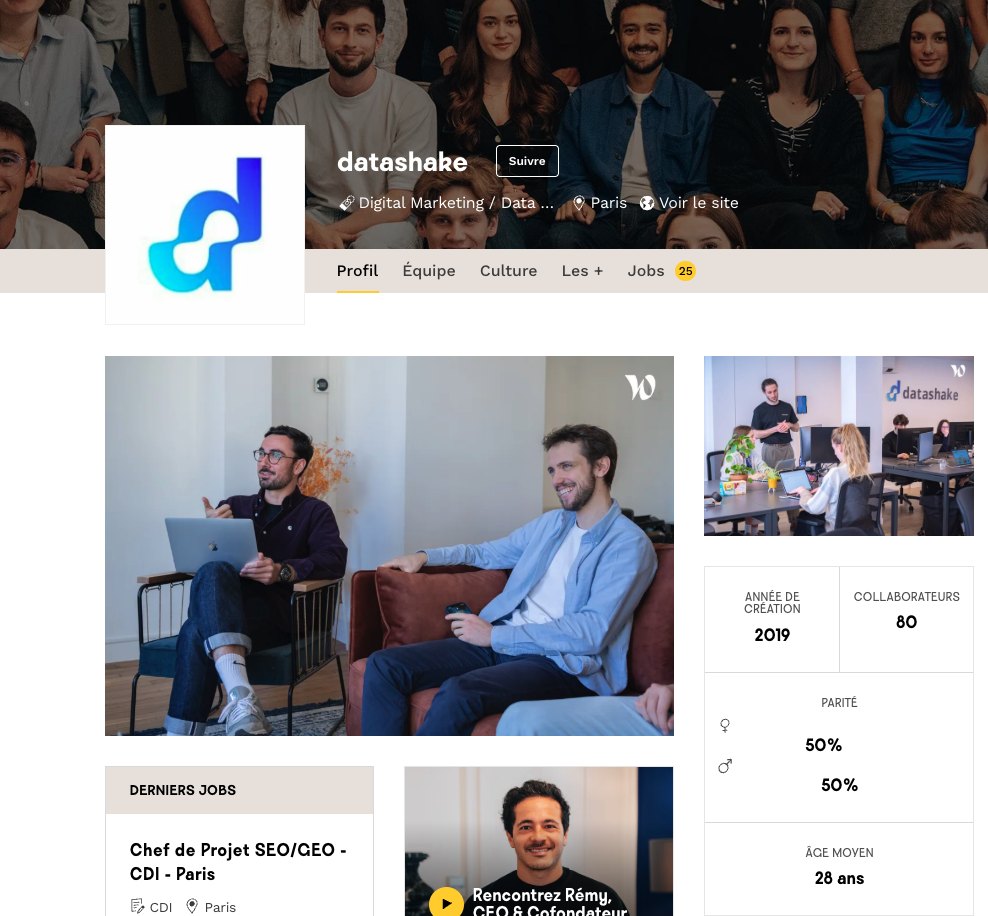 datashake accélère son recrutement tech grâce à Welcome to the Jungle